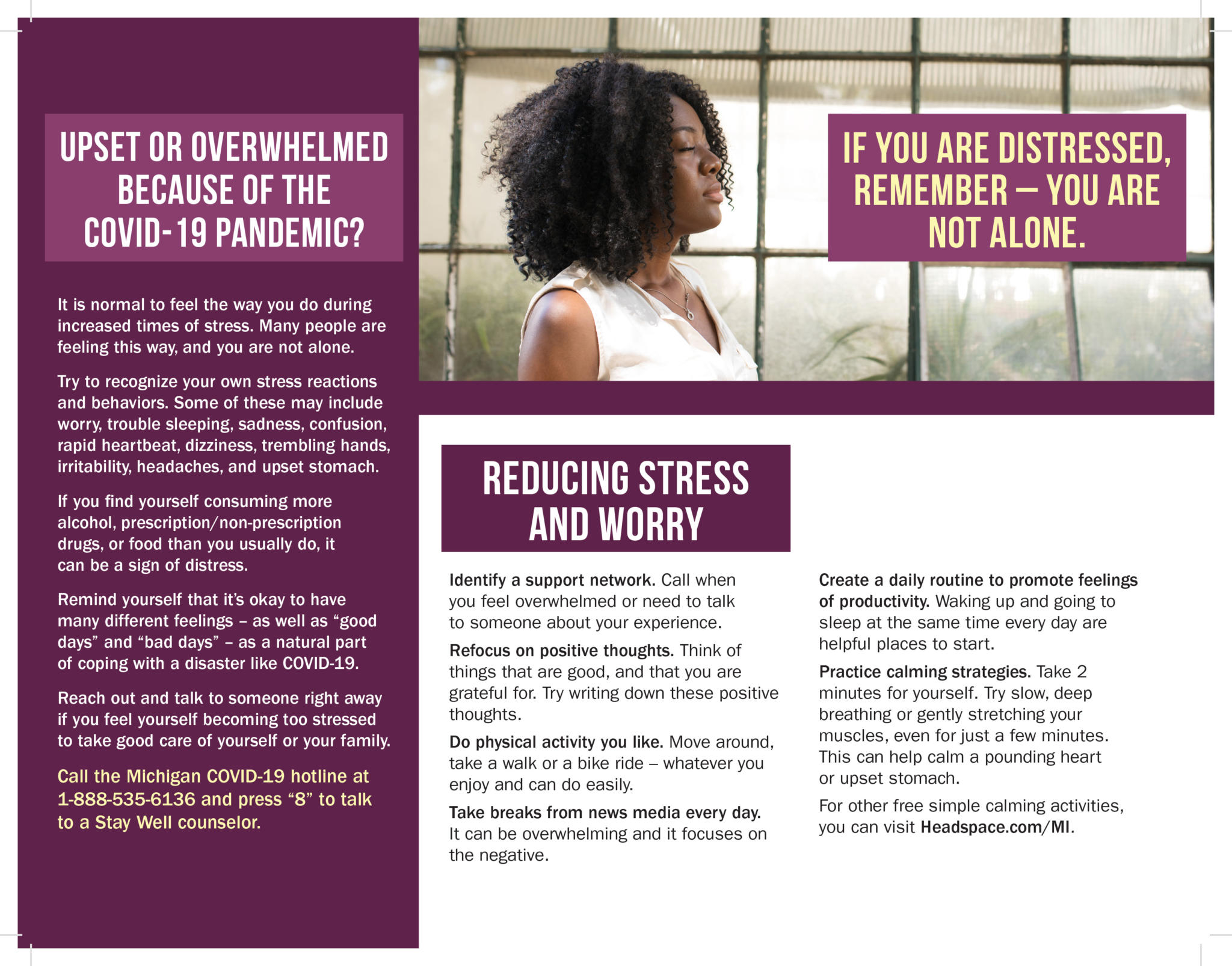 Michigan’s COVID-19 hotline now offering free, confidential, 24/7 ...